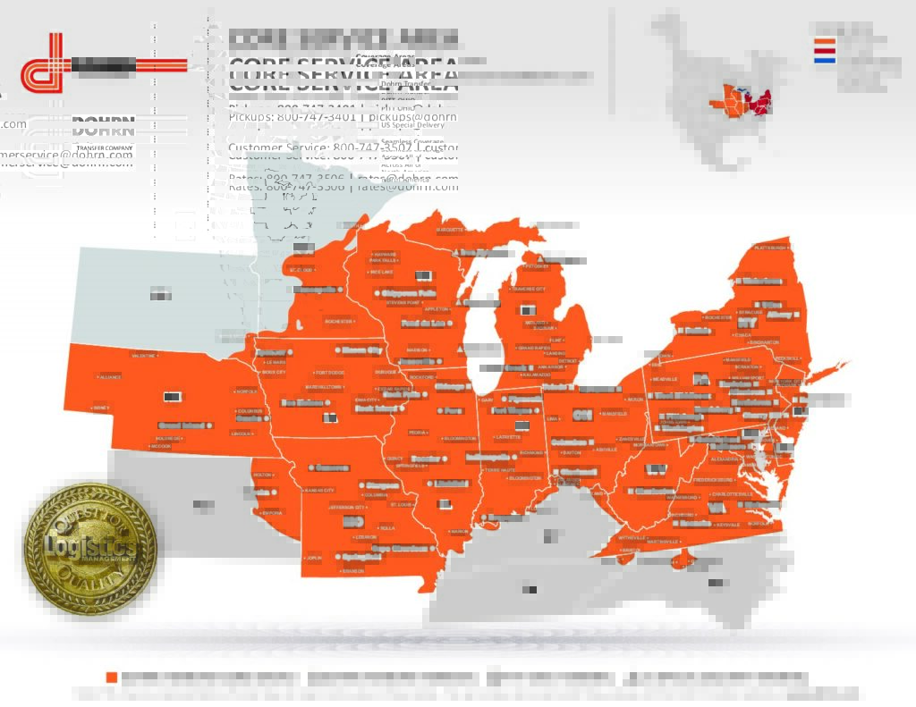 Service Map – Dohrn Transfer Company
